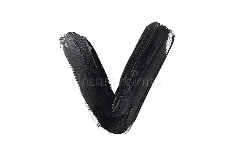 Check Sign is Drawn in Black Paint Stock Photo - Image of beauty ...