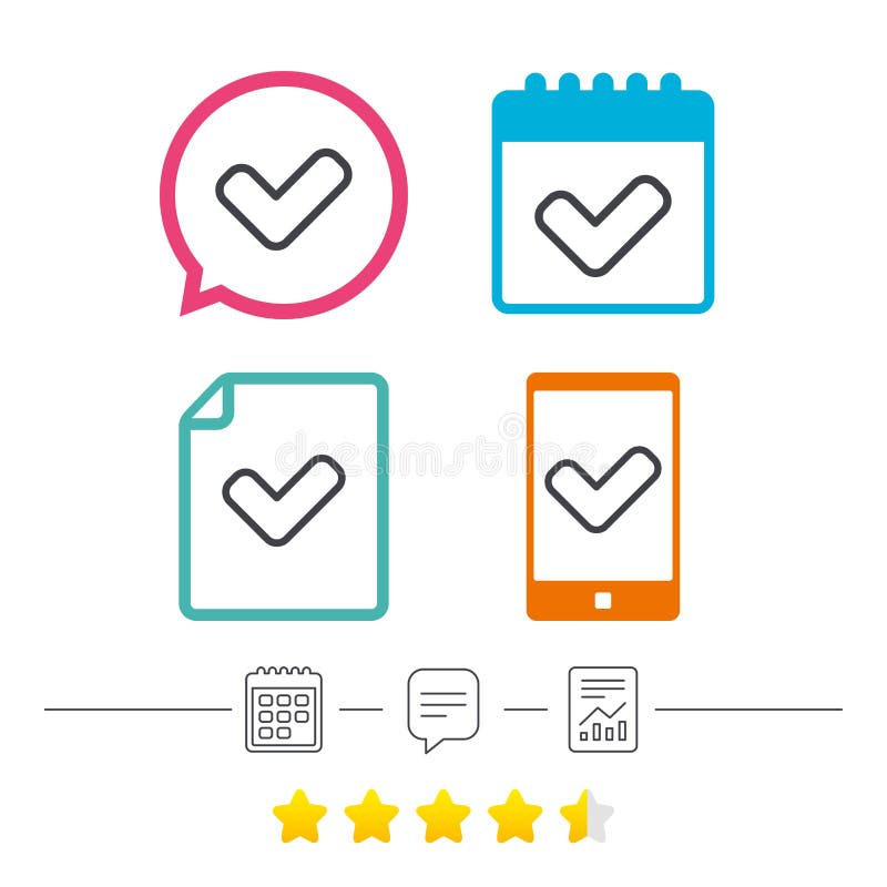 Check Sign Icon. Yes Button Stock Vector - Illustration of creative ...