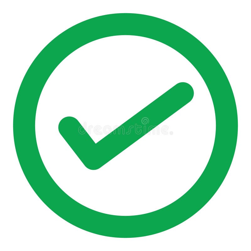 Check Sign Symbol Mark in Filled Style Stock Illustration ...