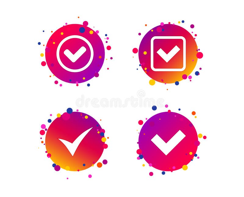 Check Signs. Checkbox Confirm Icons. Vector Stock Vector - Illustration ...