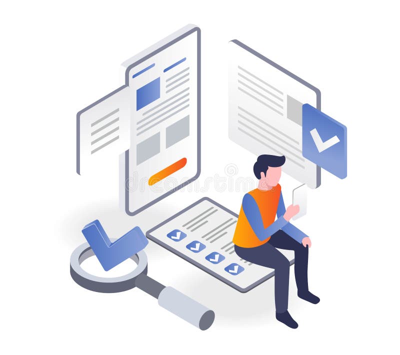 Check the Smartphone Application Test Results Stock Vector ...