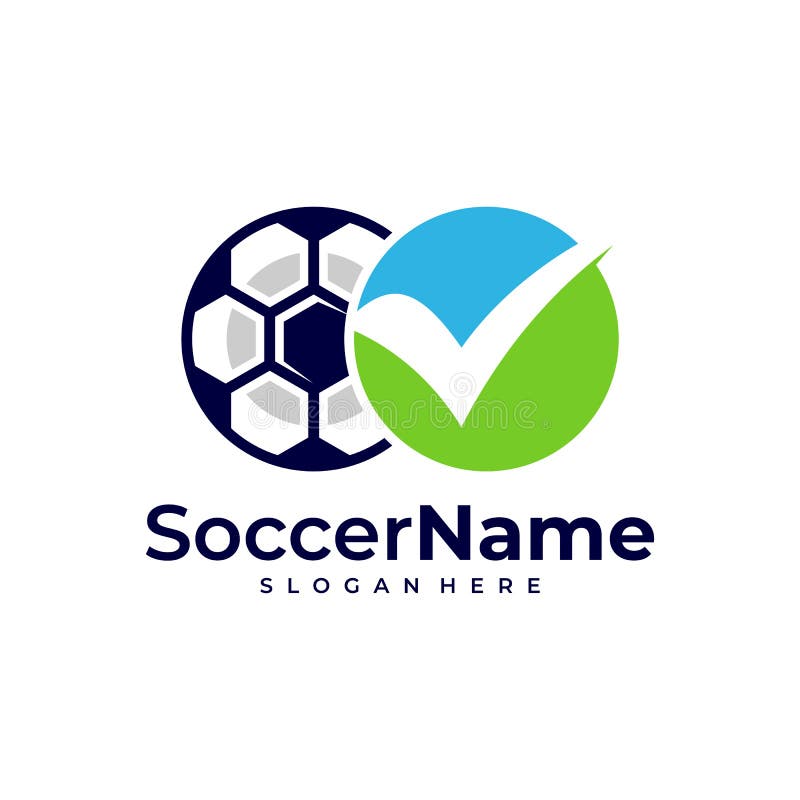 Check Soccer Logo Template, Football Check Logo Design Vector Stock ...