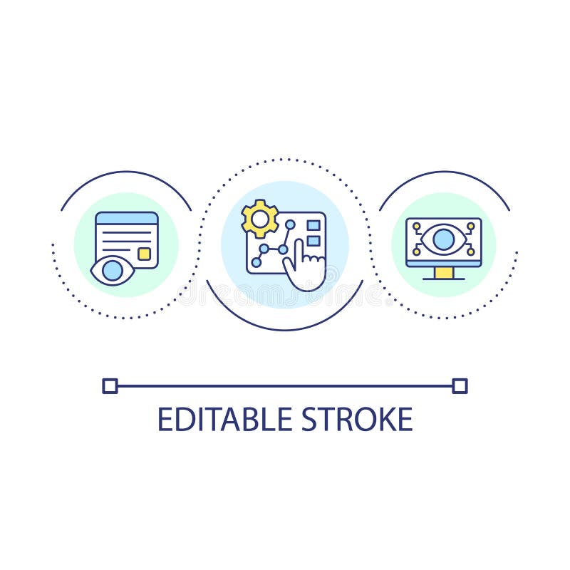 Check Software Loop Concept Icon Stock Vector - Illustration of program ...