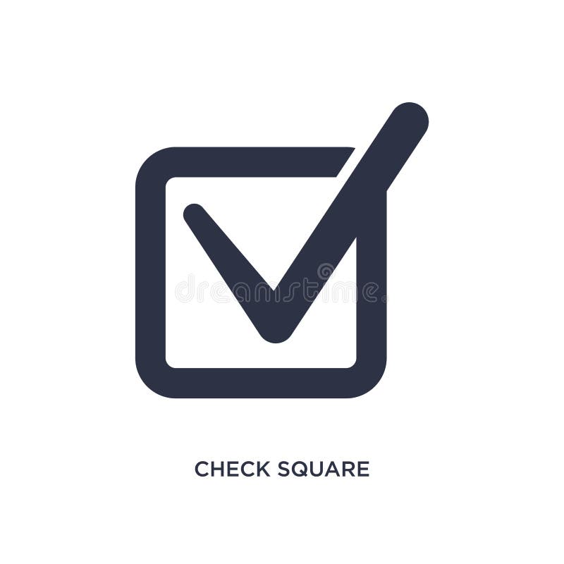 Check Square Icon on White Background. Simple Element Illustration from ...