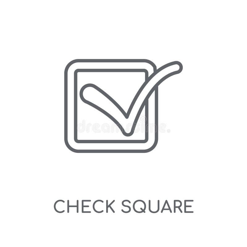 Check Square Icon. Trendy Check Square Logo Concept on White Background ...