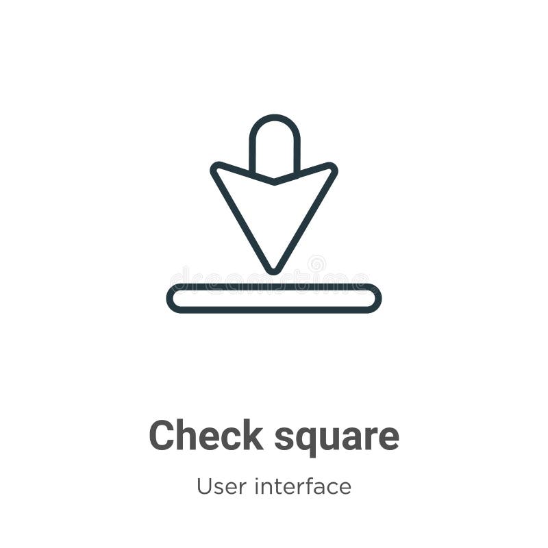 Check Square Outline Vector Icon. Thin Line Black Check Square Icon ...