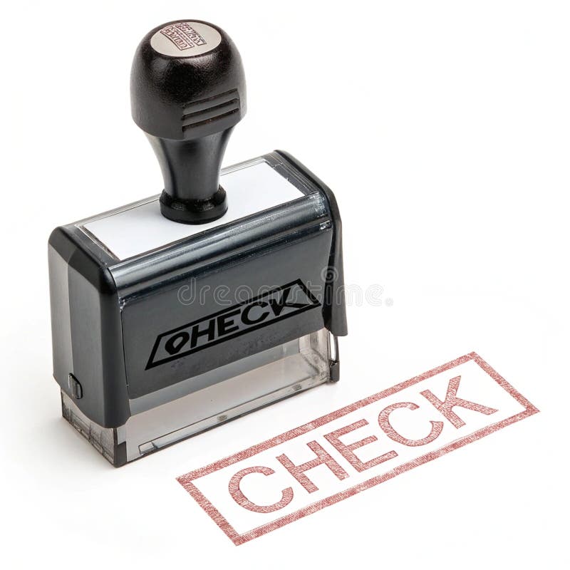 Check Stamp Isolated on White Background Stock Illustration ...
