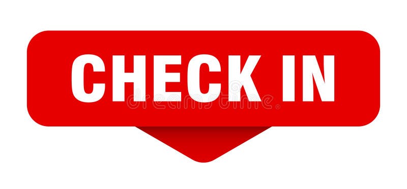 Check in Sticker. Check in Sign on Transparent Background Stock Vector ...