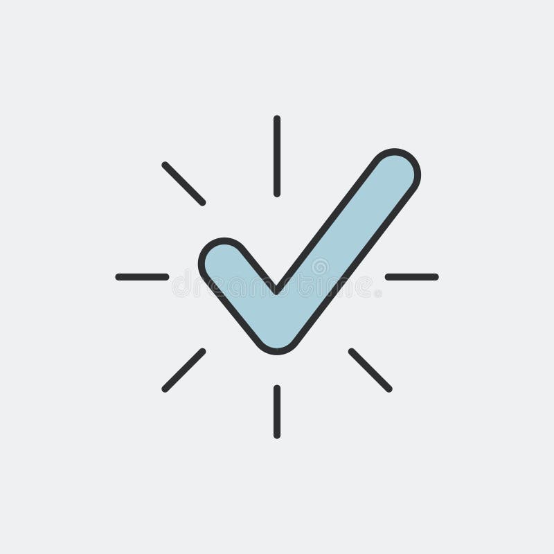 Check Symbol Concept. Flat and Isolated Vector Eps Illustration Stock ...