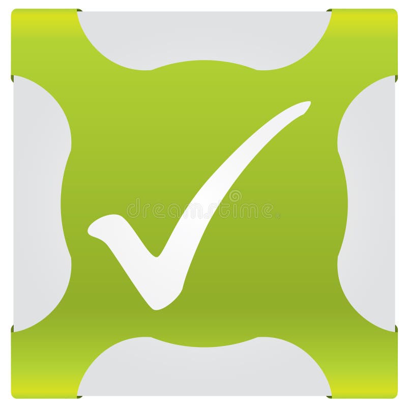 Check Symbol On Corner Ribbon Stock Vector - Illustration of message ...