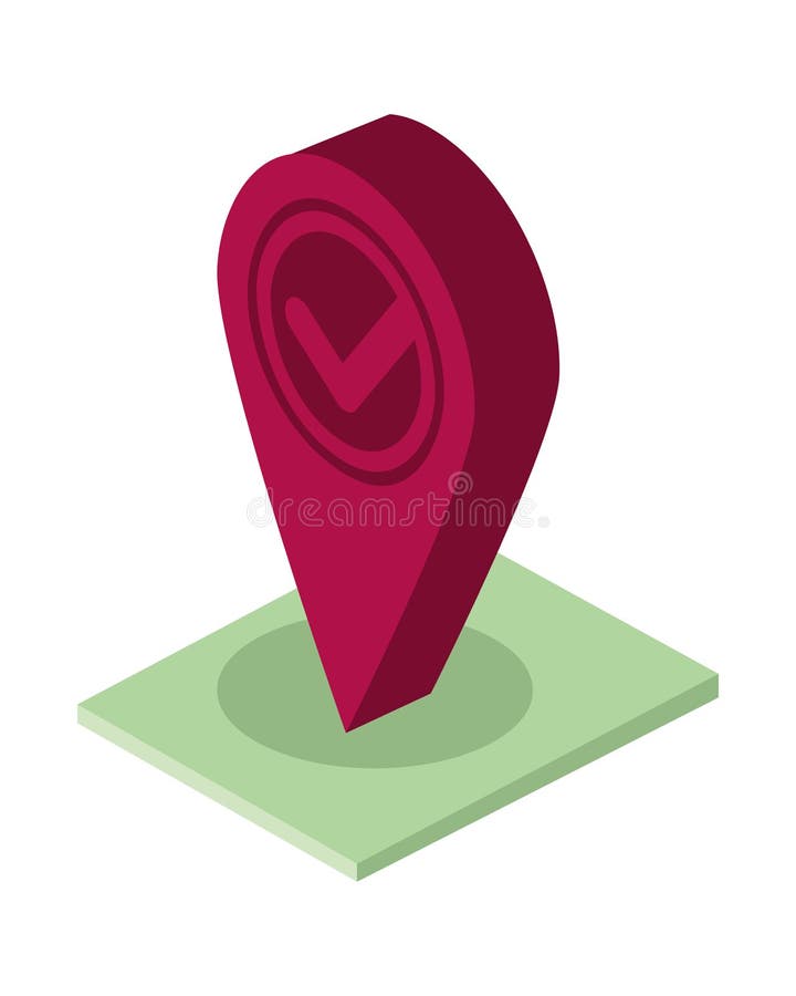 Check symbol in pointer stock vector. Illustration of test - 235256656