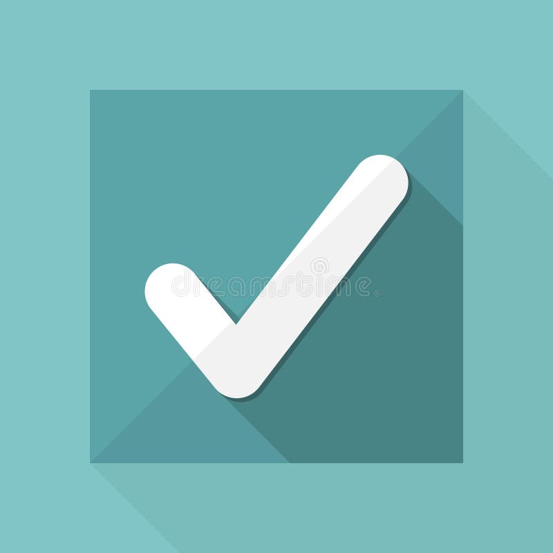 Check Symbol - Vector Flat Minimal Icon Stock Vector - Illustration of ...