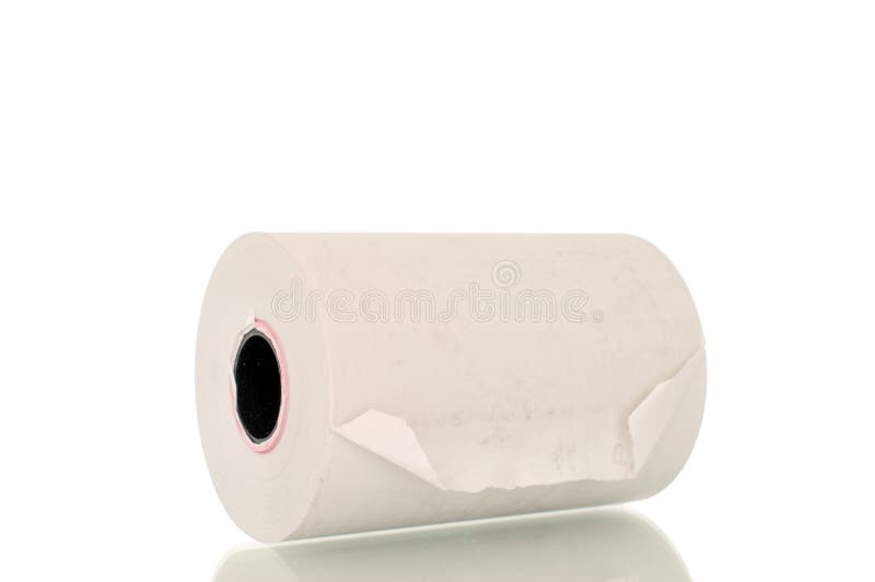 Several Rolls of Check Tape Close-up Isolated on White or Top View ...
