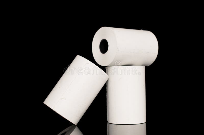 Several Rolls of Check Tape Close-up Isolated on White or Top View ...