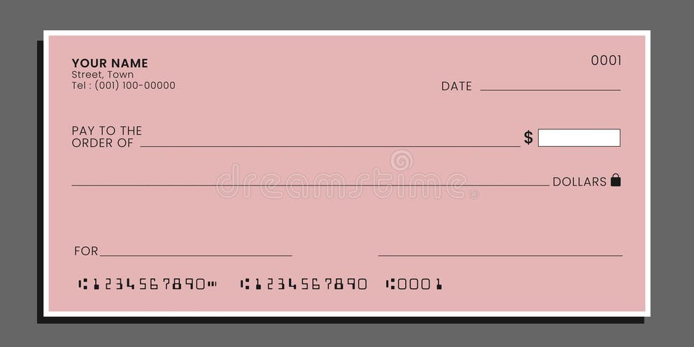 Check Template for Business Vector Stock Vector - Illustration of ...