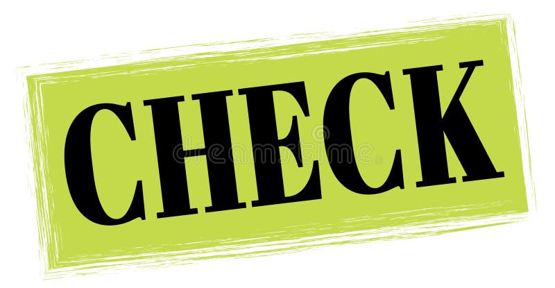 CHECK Text Written on Green-black Stamp Sign Stock Illustration ...