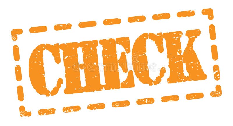 CHECK Text Written on Orange Stamp Sign Stock Illustration ...
