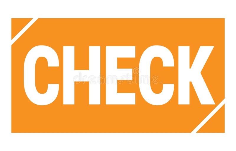 CHECK Text Written on Orange Stamp Sign Stock Illustration ...
