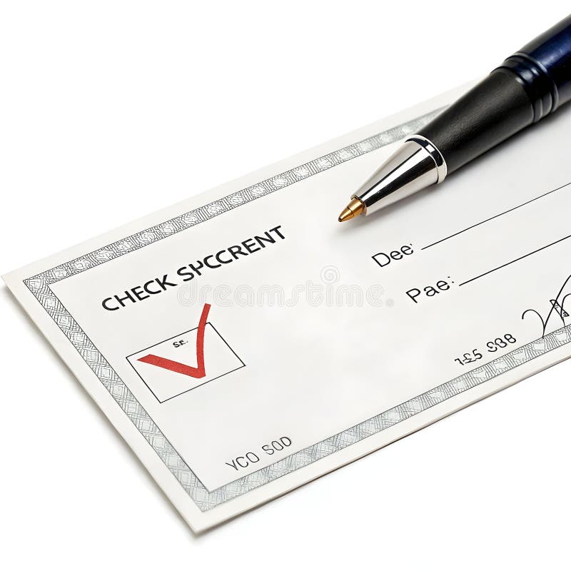 Check Tick Document Isolated on White Background Stock Illustration ...