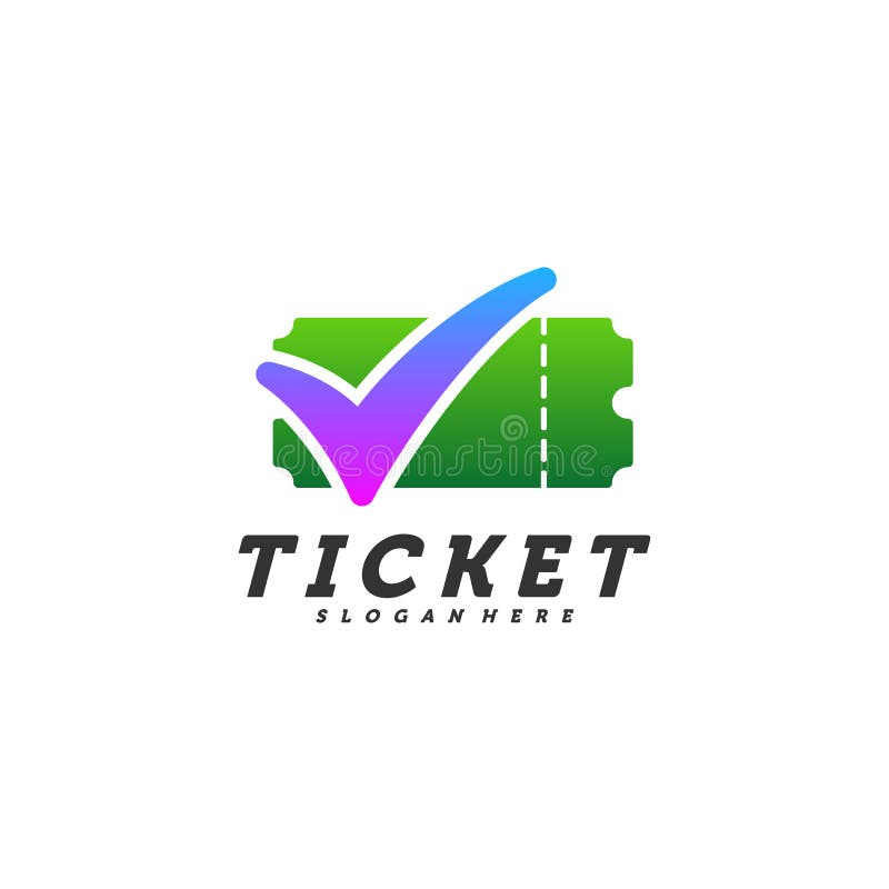Check Tickets Logo Design Concept Vector, Template, Creative Design ...