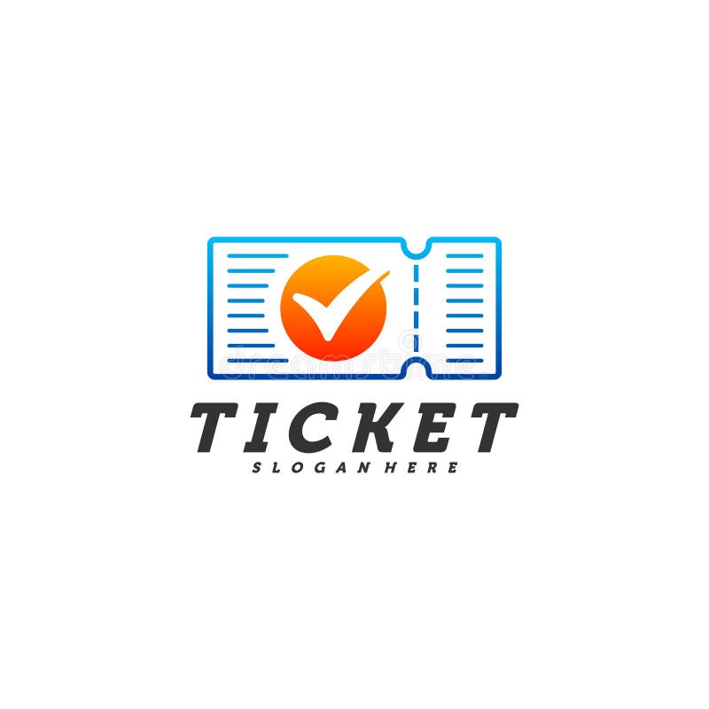 Check Tickets Logo Design Concept Vector, Template, Creative Design ...