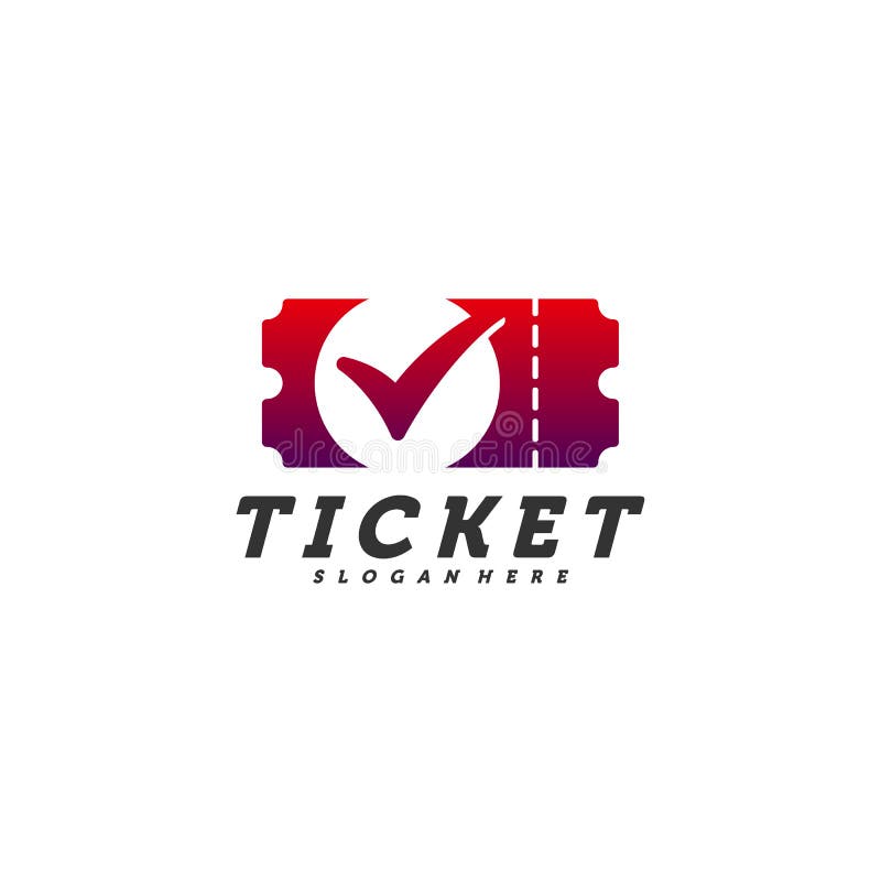 Check Tickets Logo Design Concept Vector, Template, Creative Design ...