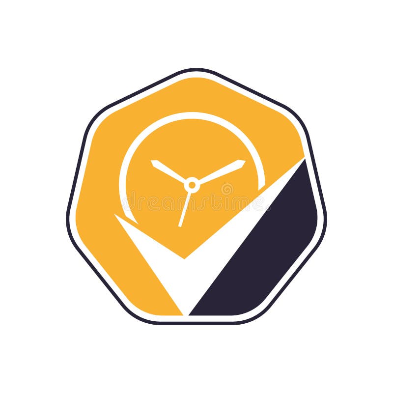 Check Time Logo Design Template. Stock Vector - Illustration of element ...