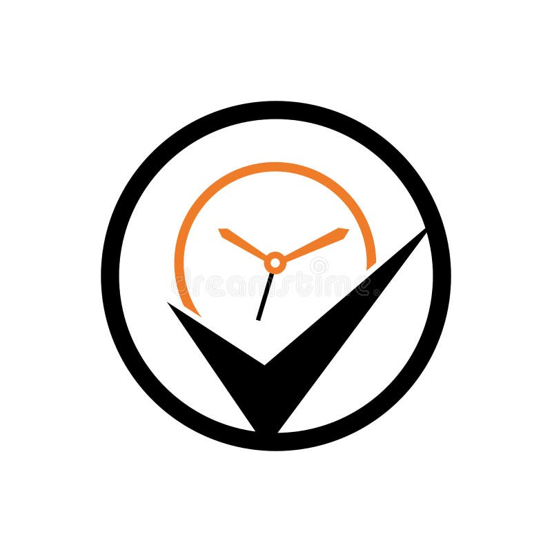 Check Time Logo Design Template. Stock Vector - Illustration of element ...