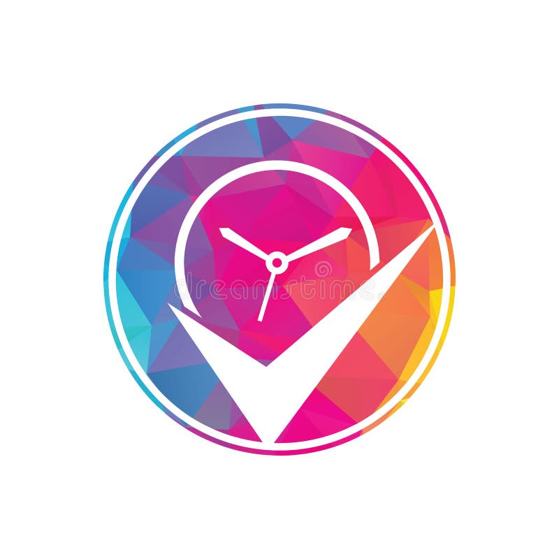 Check Time Logo Design Template. Stock Vector - Illustration of alarm ...