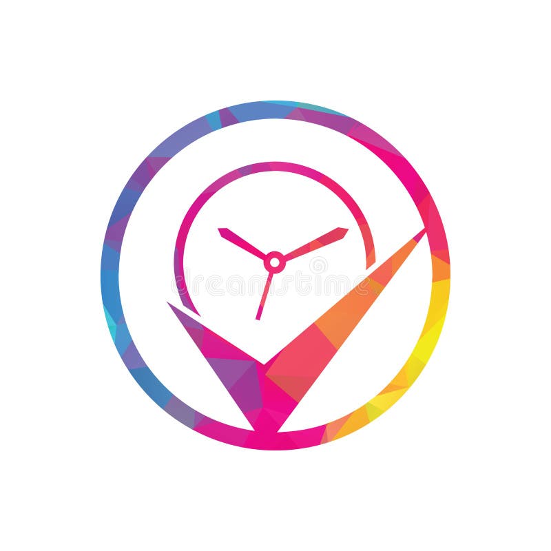 Check Time Logo Design Template. Stock Vector - Illustration of ...