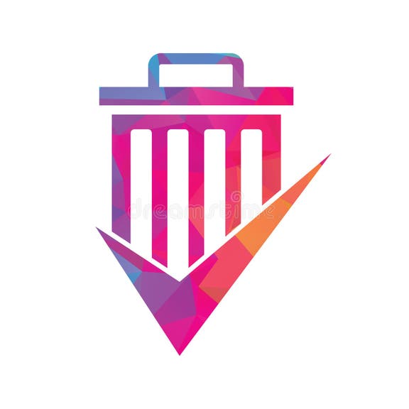Check Trash Vector Logo Template. Good Trash Vector Logo Template Stock ...