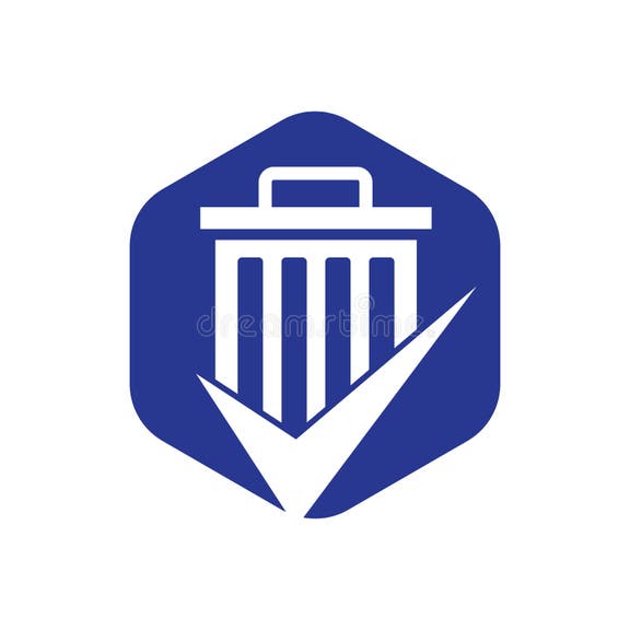 Check Trash Vector Logo Template. Good Trash Vector Logo Template Stock ...