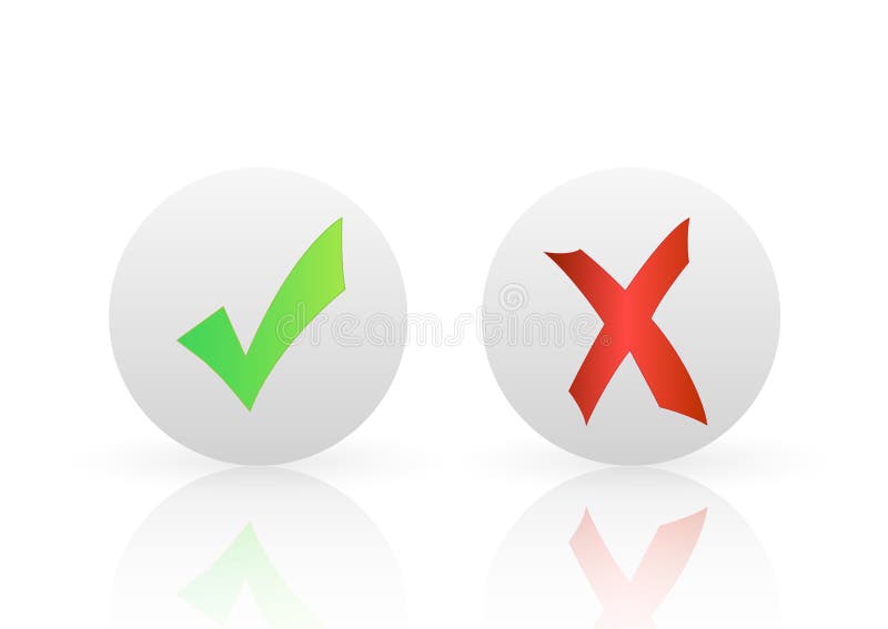 Check and Uncheck Buttons stock vector. Illustration of questionnaire ...