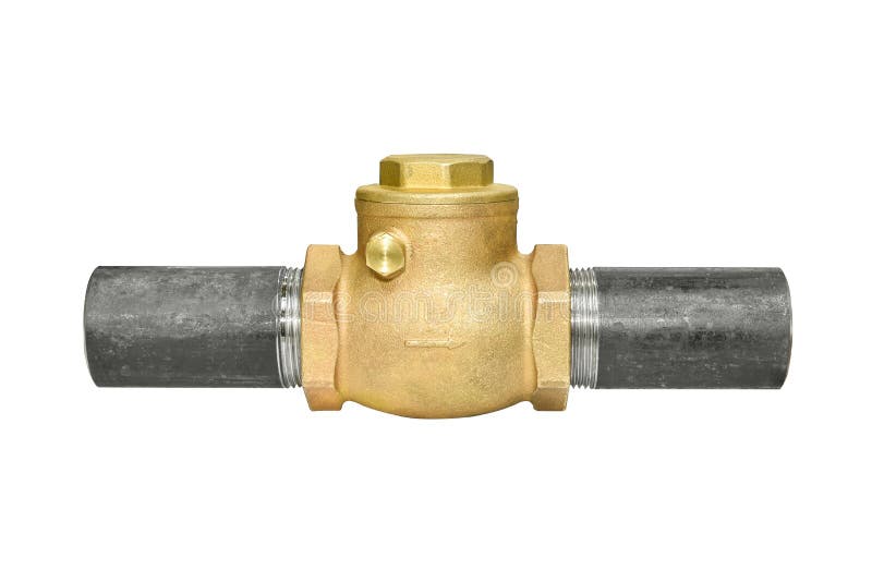 Check Valve Connecting with Pipe Stock Photo - Image of faucet ...
