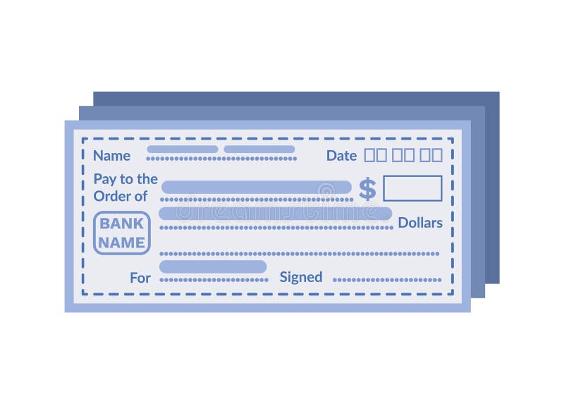 Check with Empty Form To Fill Banking Icon Vector Stock Vector ...