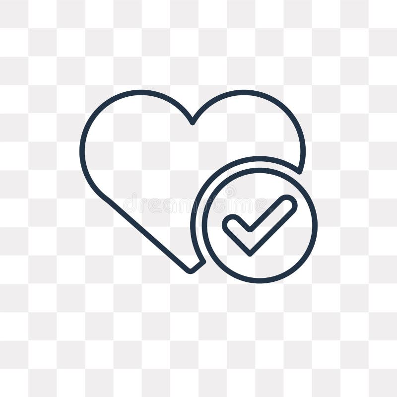 Check Vector Icon Isolated on Transparent Background, Linear Che Stock ...