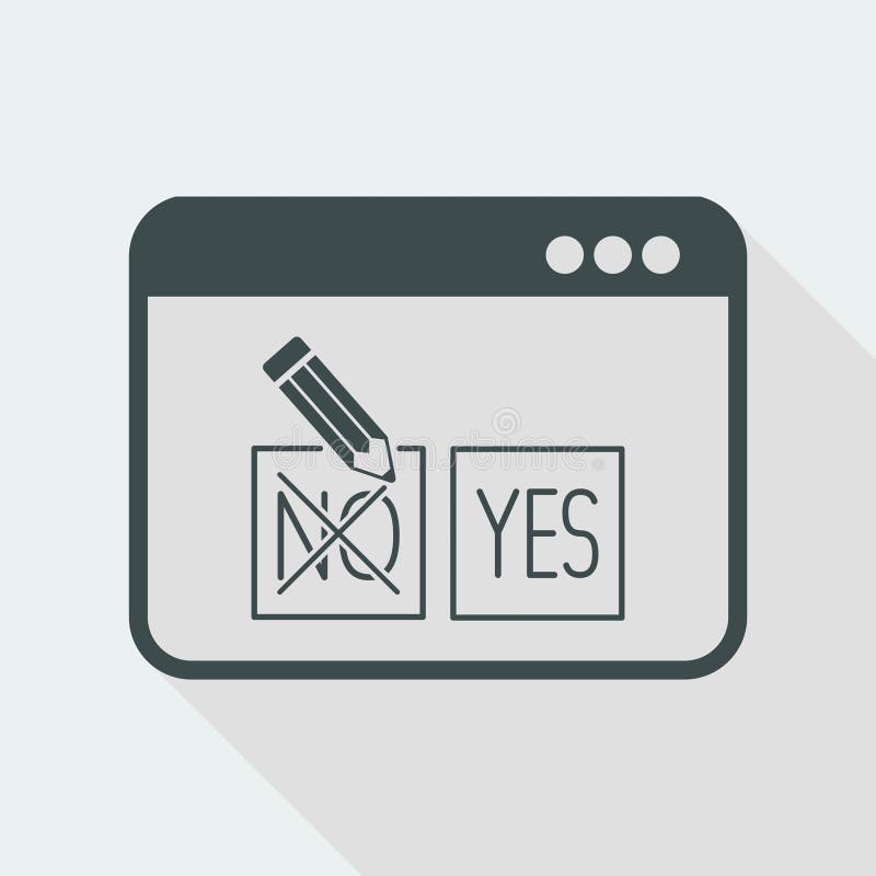 Check Web Option - Approve or Decline - Vector Flat Icon Stock Vector ...