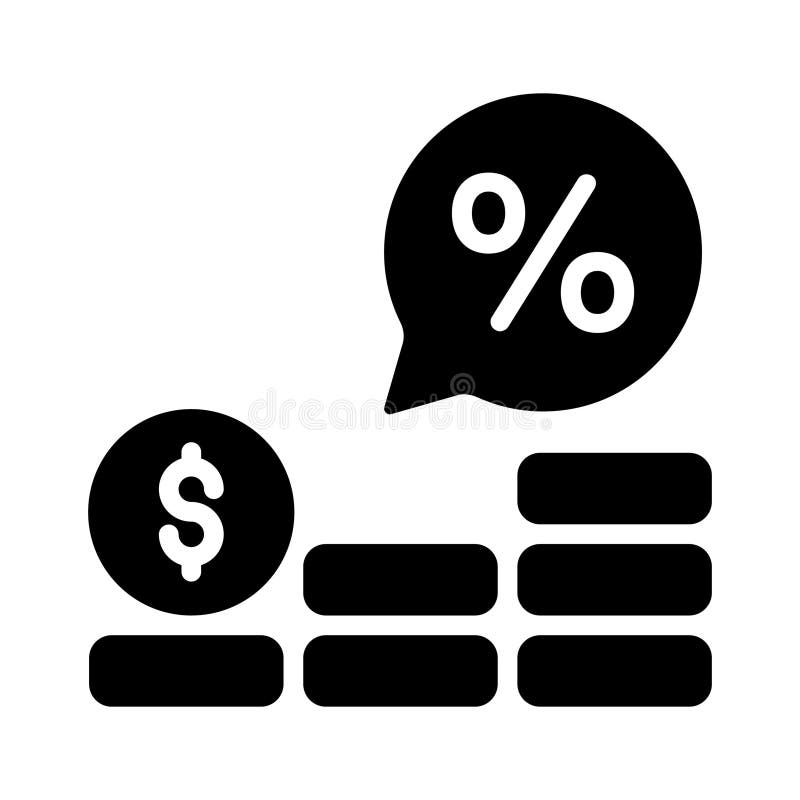 Check this Well Designed Icon of Interest Rate, Isolated on White ...