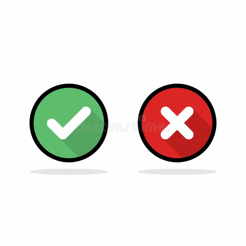 Check and Wrong Marks, Tick and Cross Marks, Accepted/Rejected ...