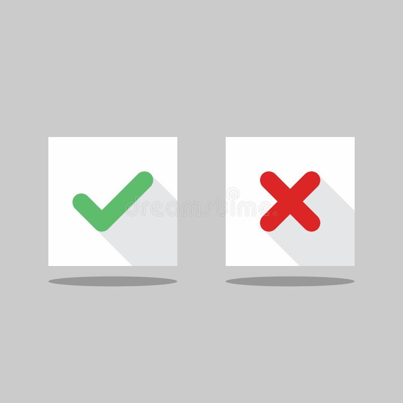 Check and Wrong Marks, Tick and Cross Marks, Accepted/Rejected ...