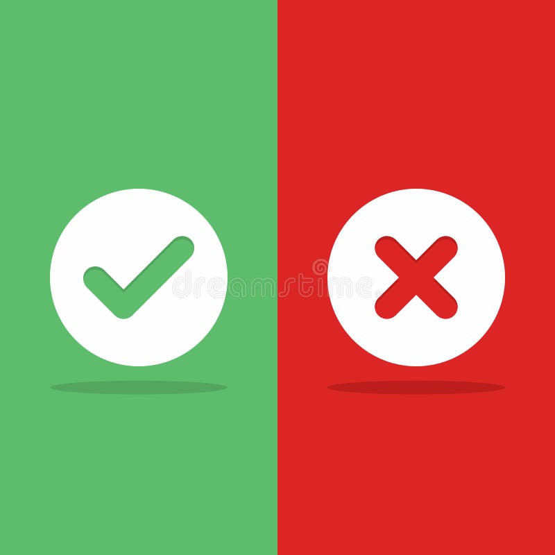 Check and Wrong Marks, Tick and Cross Marks, Accepted/Rejected ...