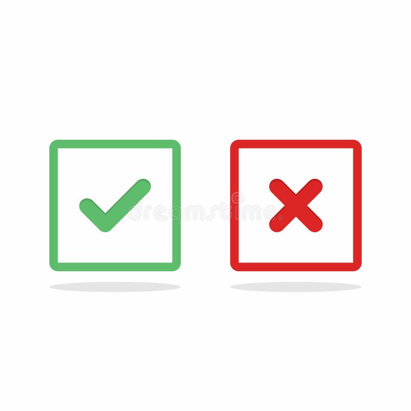 Check and Wrong Marks, Tick and Cross Marks, Accepted/Rejected ...