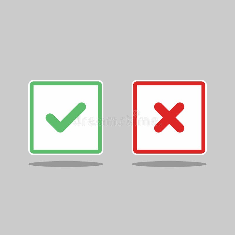 Check and Wrong Marks, Tick and Cross Marks, Accepted/Rejected ...
