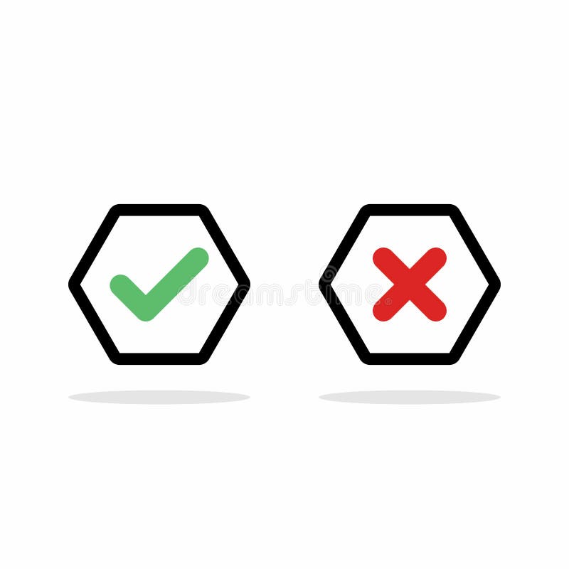 Check and Wrong Marks, Tick and Cross Marks, Accepted/Rejected ...