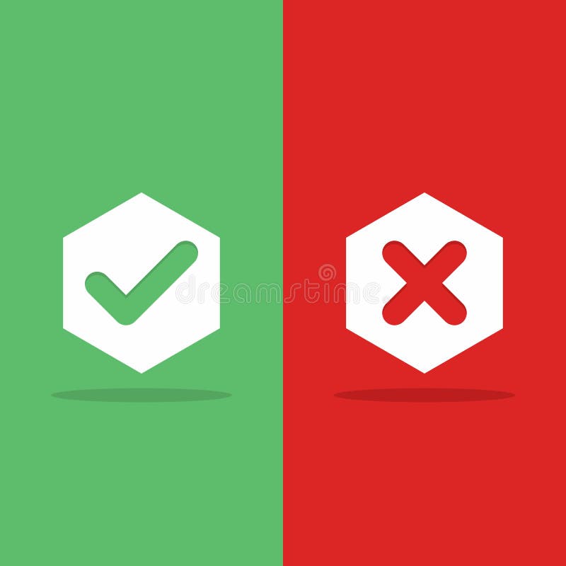 Check and Wrong Marks, Tick and Cross Marks, Accepted/Rejected ...