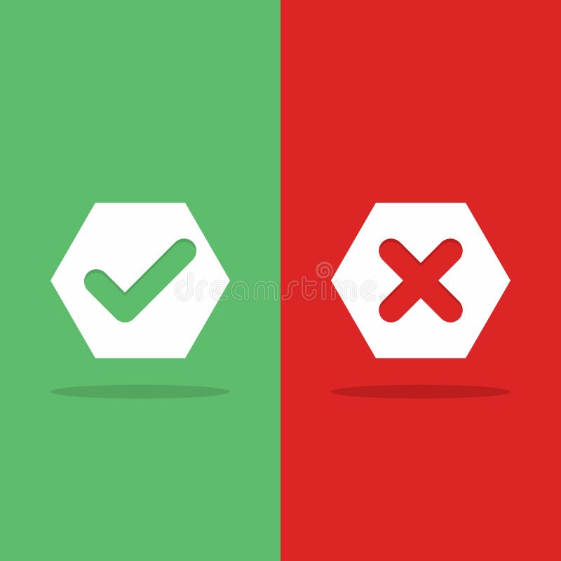 Check and Wrong Marks, Tick and Cross Marks, Accepted/Rejected ...