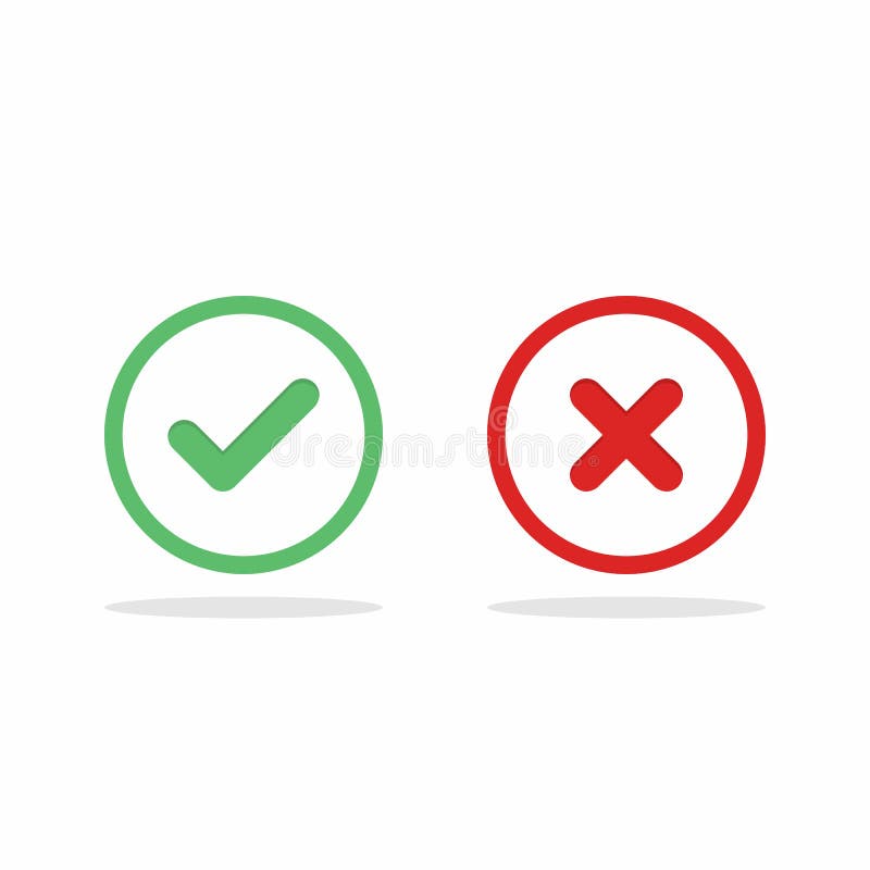 Check and Wrong Marks, Tick and Cross Marks, Accepted/Rejected ...