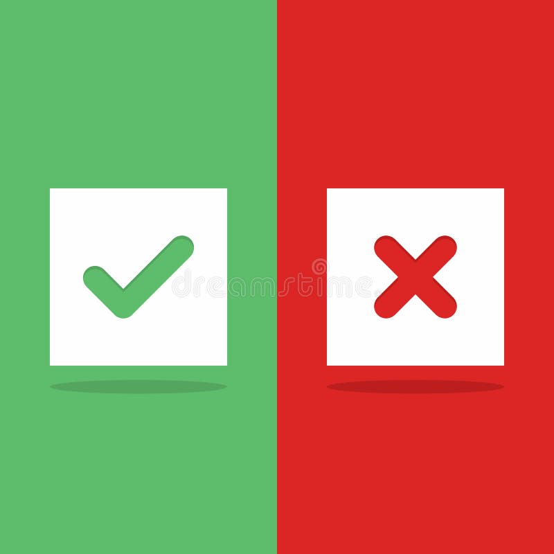 Check and Wrong Marks, Tick and Cross Marks, Accepted/Rejected ...