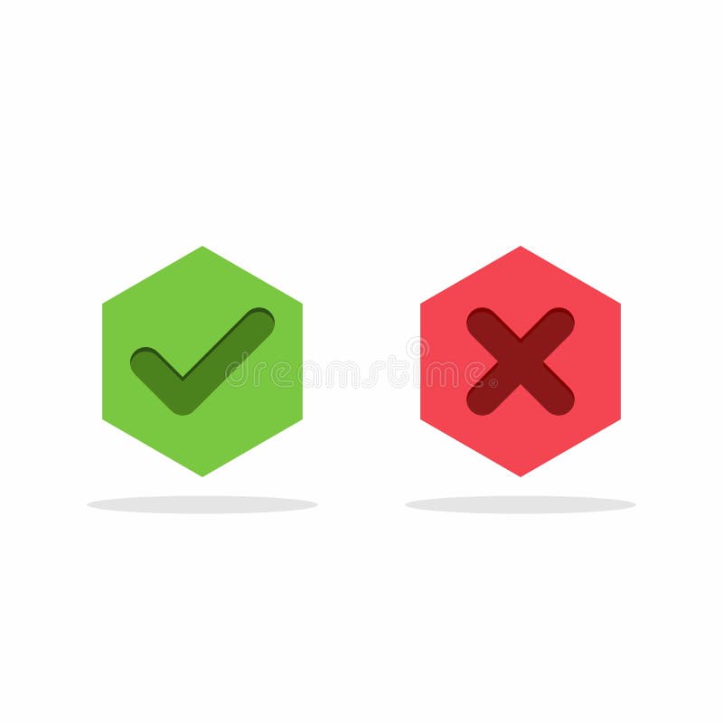 Check and Wrong Marks, Tick and Cross Marks, Accepted/Rejected ...