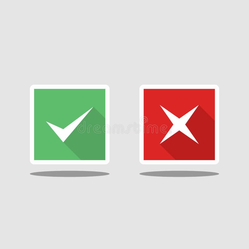 Check and Wrong Marks, Tick and Cross Marks, Accepted Rejected ...